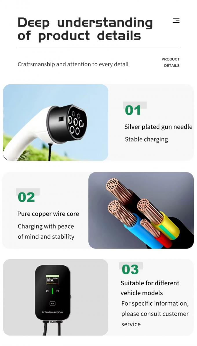 Portable Type 2 EV Charger 3.5kW 220V Waterproof AC Charging Gun