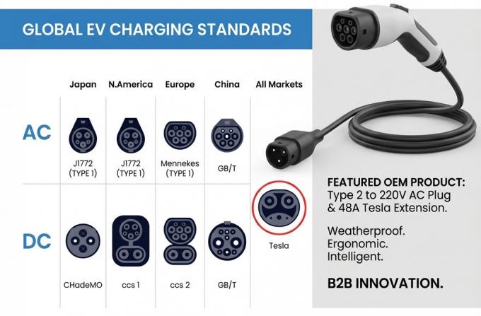 Understanding EV Charging Standards: GB/T, CCS2, Type 2, NACS, and CHAdeMO